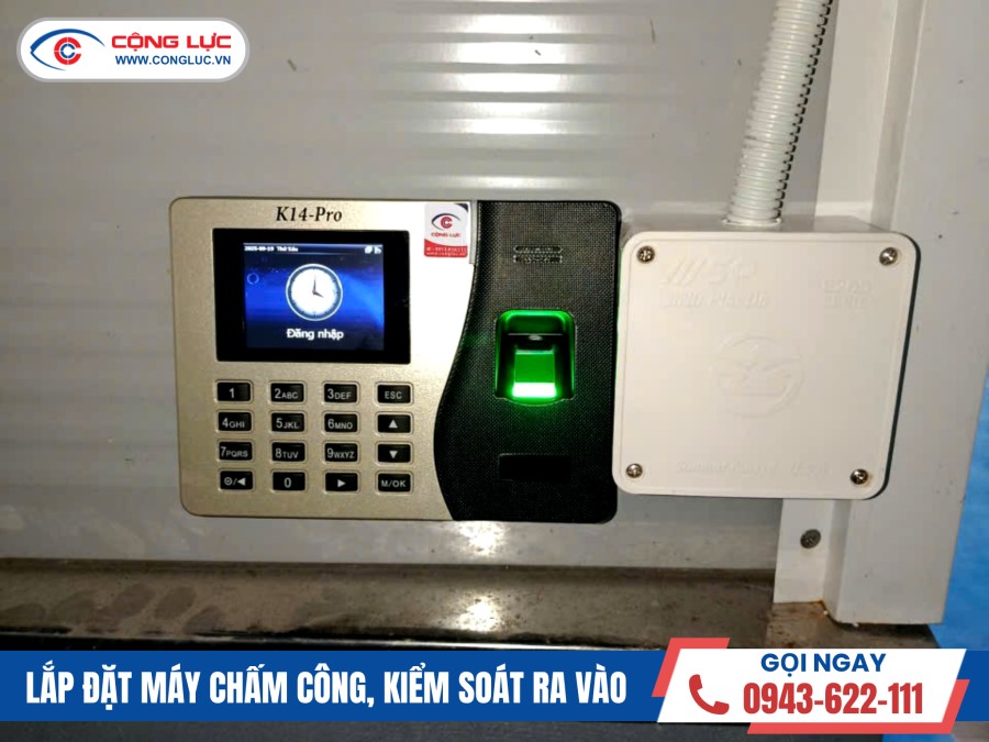 Lắp đặt 2 máy chấm công vân tay Ronald Jack K14 Pro cho Công ty GCEV ...